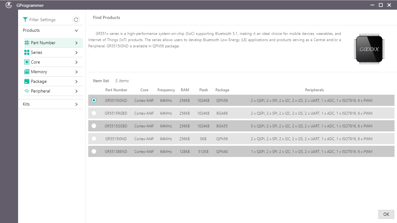 device_soc_goodix: 基于Goodix开发的BLE应用soc部分，主要存放GR551x系列芯片的sdk和适配，以及后续其他系列芯片的适配